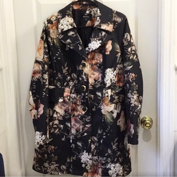 dennis basso | Jackets & Coats | Dennis Basso Floral Jacketraincoat ...